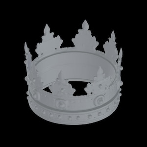 5 Medieval King Crowns 3d Stl Printer Files Collection - Instant ...