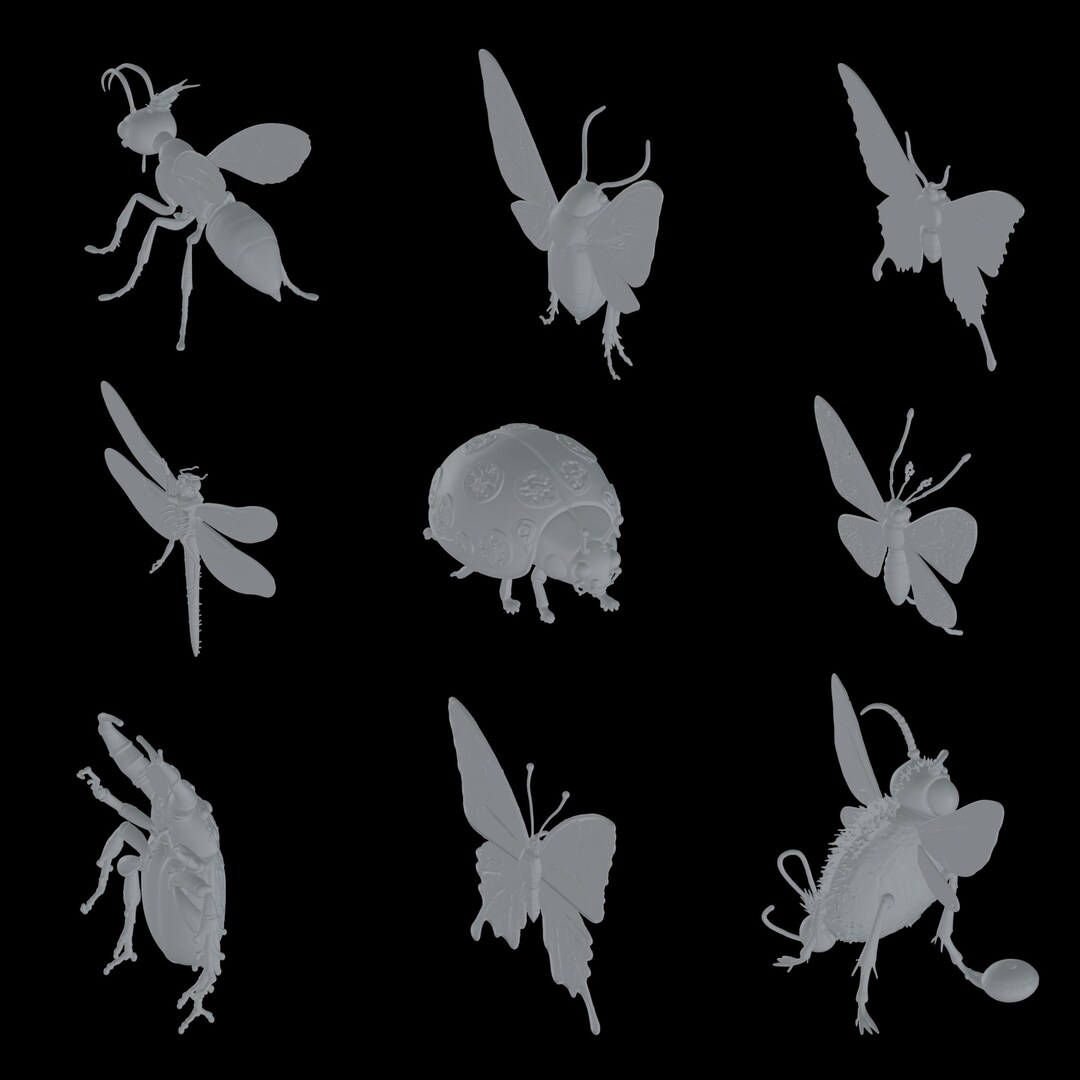 9 Mythical Insects 3d Files for 3d Printers Unique Models - Instant ...