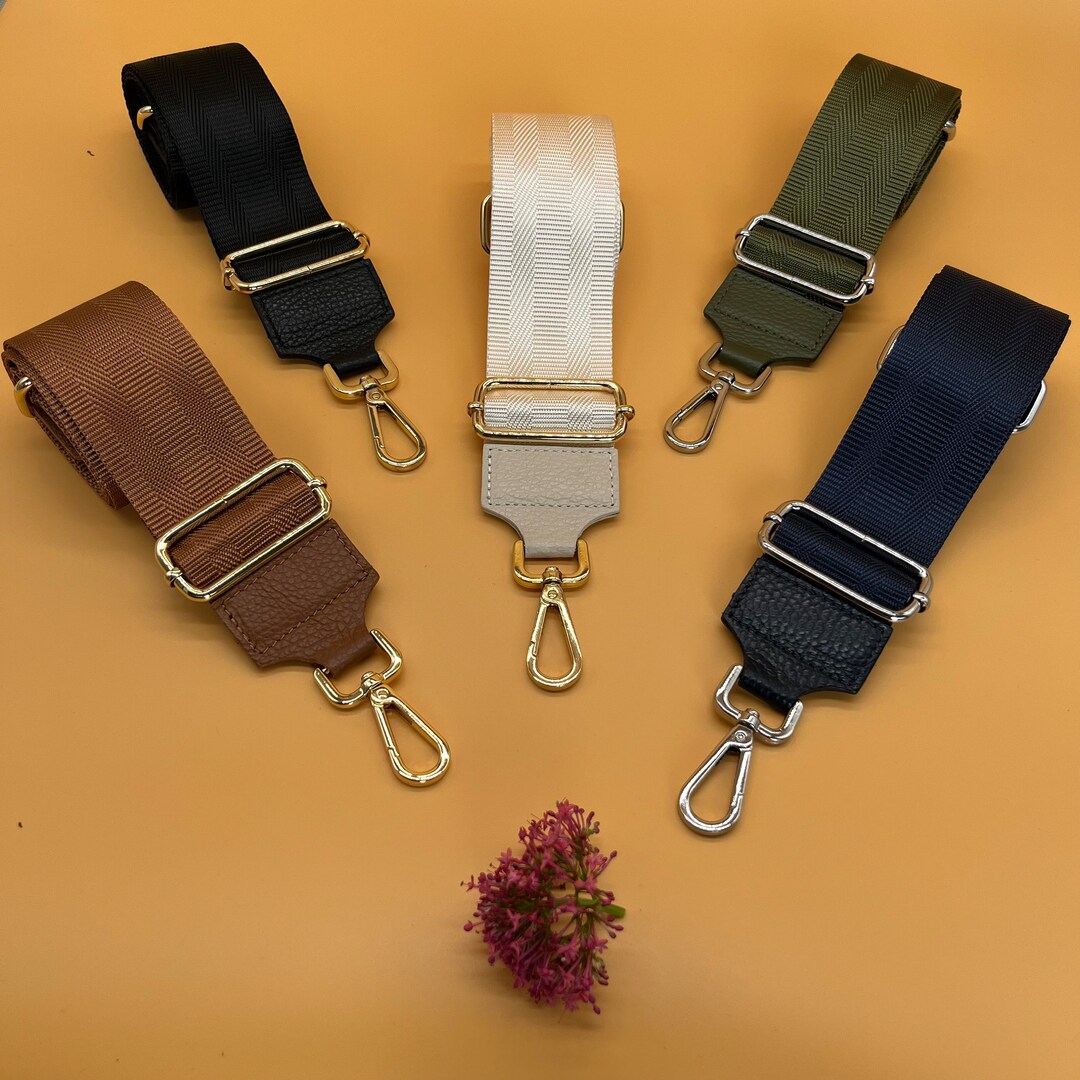 Adjustable Bag Strap With Gold and Silver Hardware Classic Colors, Wide ...