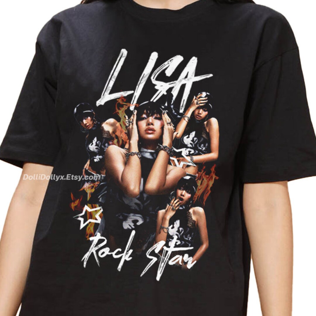 L.lisa T-shirt, Rock Star, Lalisa Tee, Kpop Shirt, Thai Singer Shirt ...