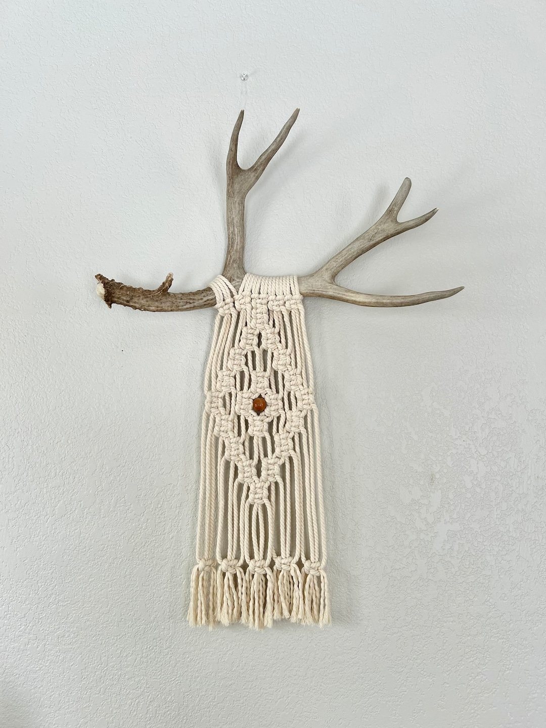 Antler Macrame Wall Art (mule Deer) - Etsy