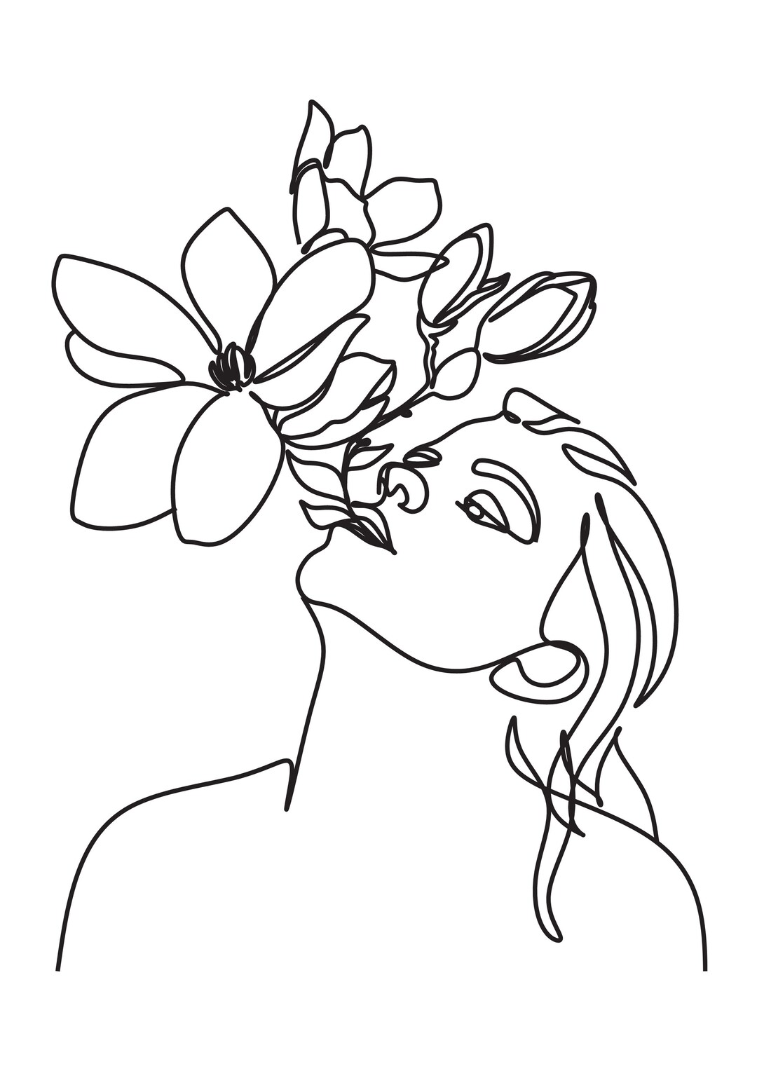 Premium Coloring Page Printable Adult Women Colouring Pages Book ...