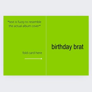Brat Birthday Card - Printable Brat Birthday Card - Brat Birthday ...