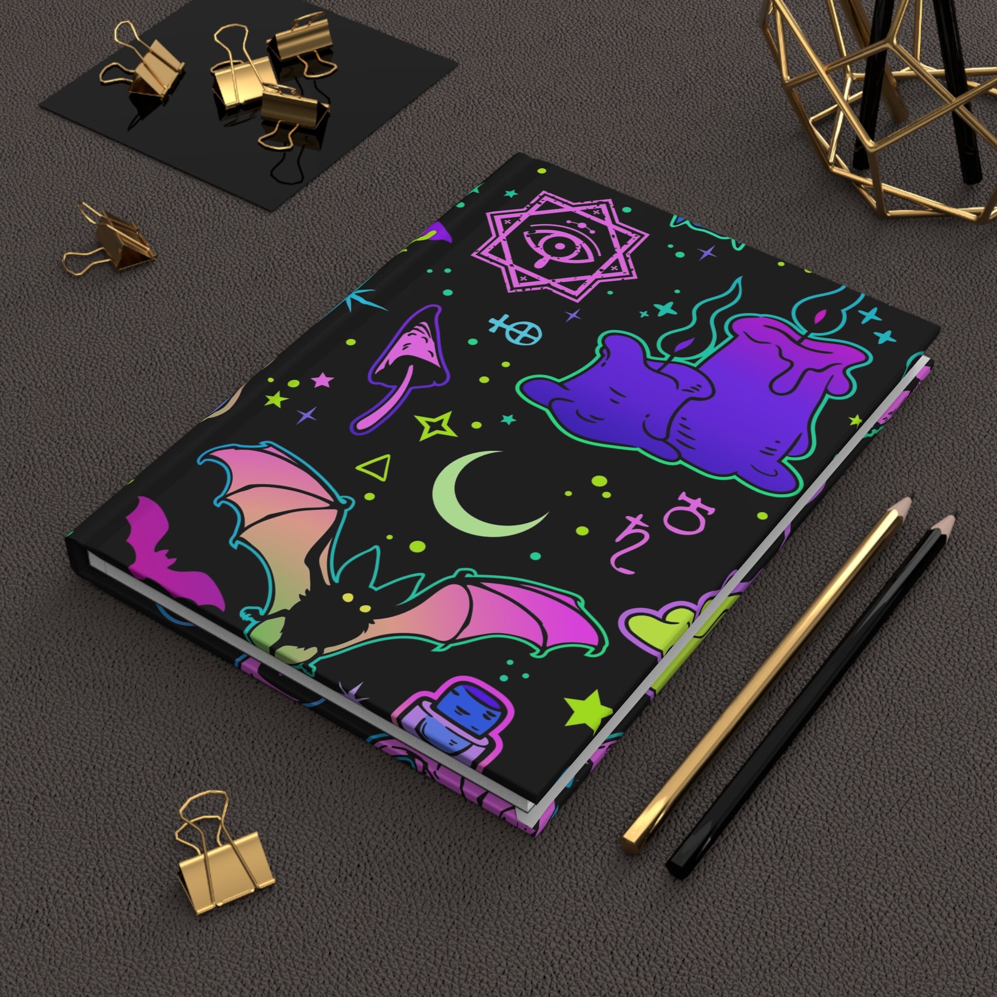 Neon Witchy Hardcover Journal Matte - Etsy
