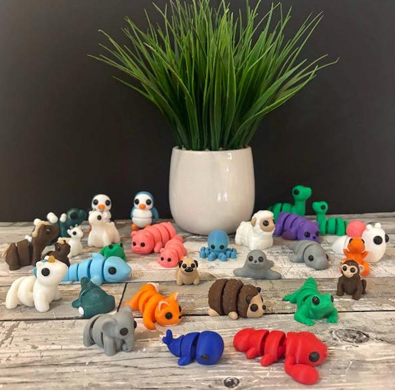 3D Printed Articulating Animals - Etsy