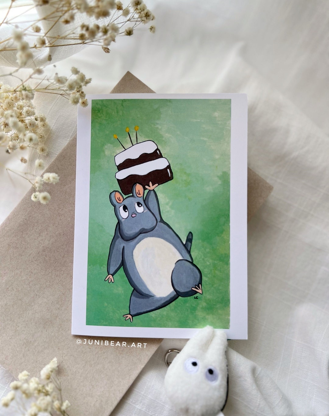 Spirited Away Birthday Card | Hand-painted Acrylic | Cute Greeting Card ...
