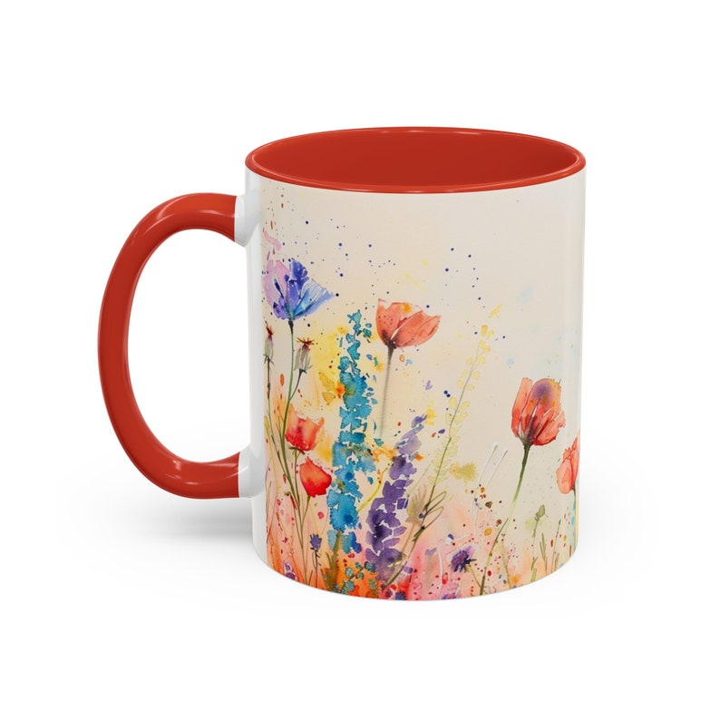 California Poppy Coffee Mug | Boho Floral Tea Cup, Nature Lover - Etsy