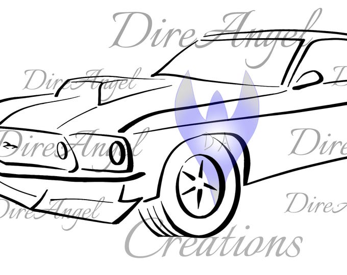 1969 Mustang SVG DXF Files for CNC Machine Software - Etsy