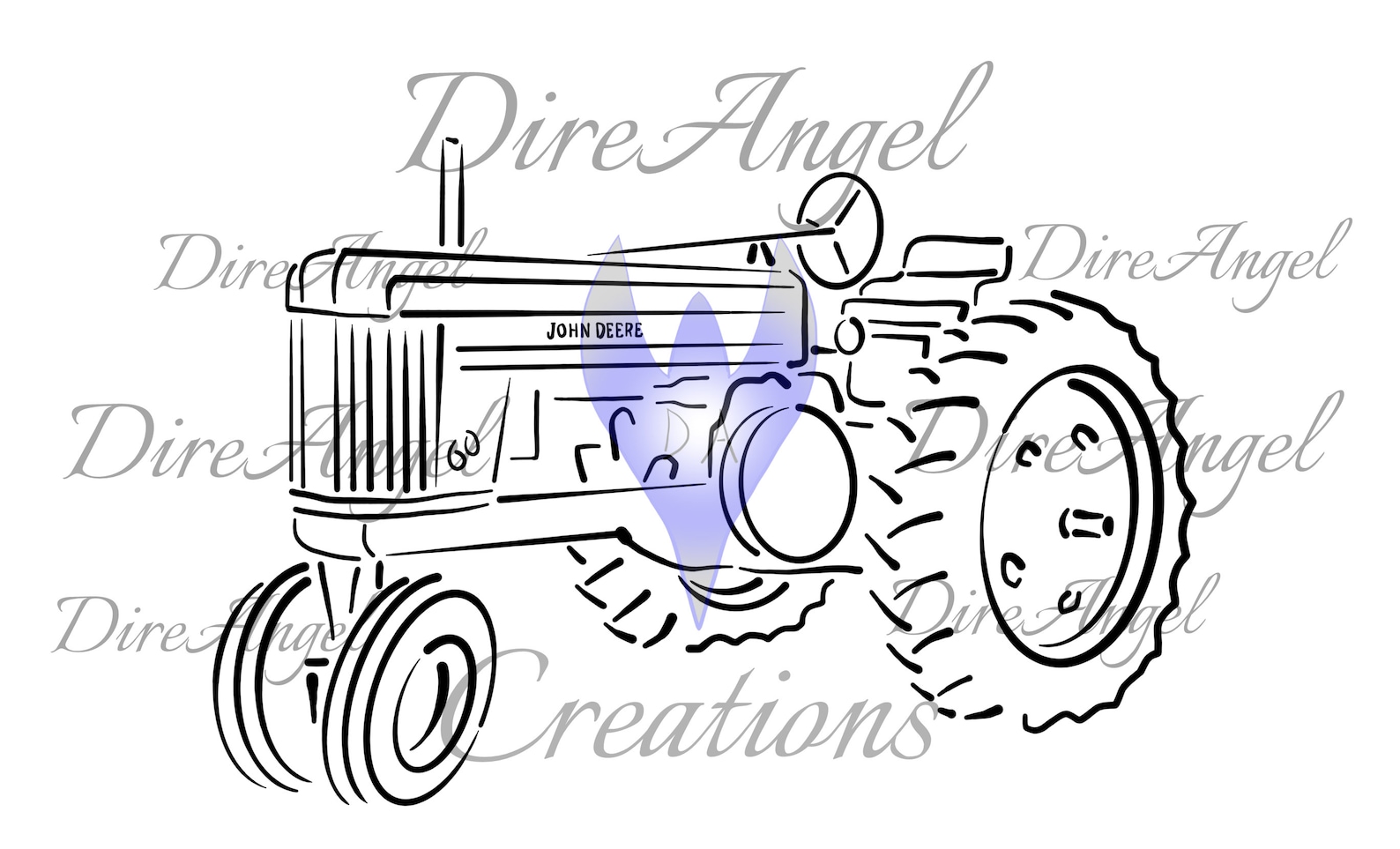 John Deere 60 Tractor SVG File for V Carve on CNC Routers - Etsy