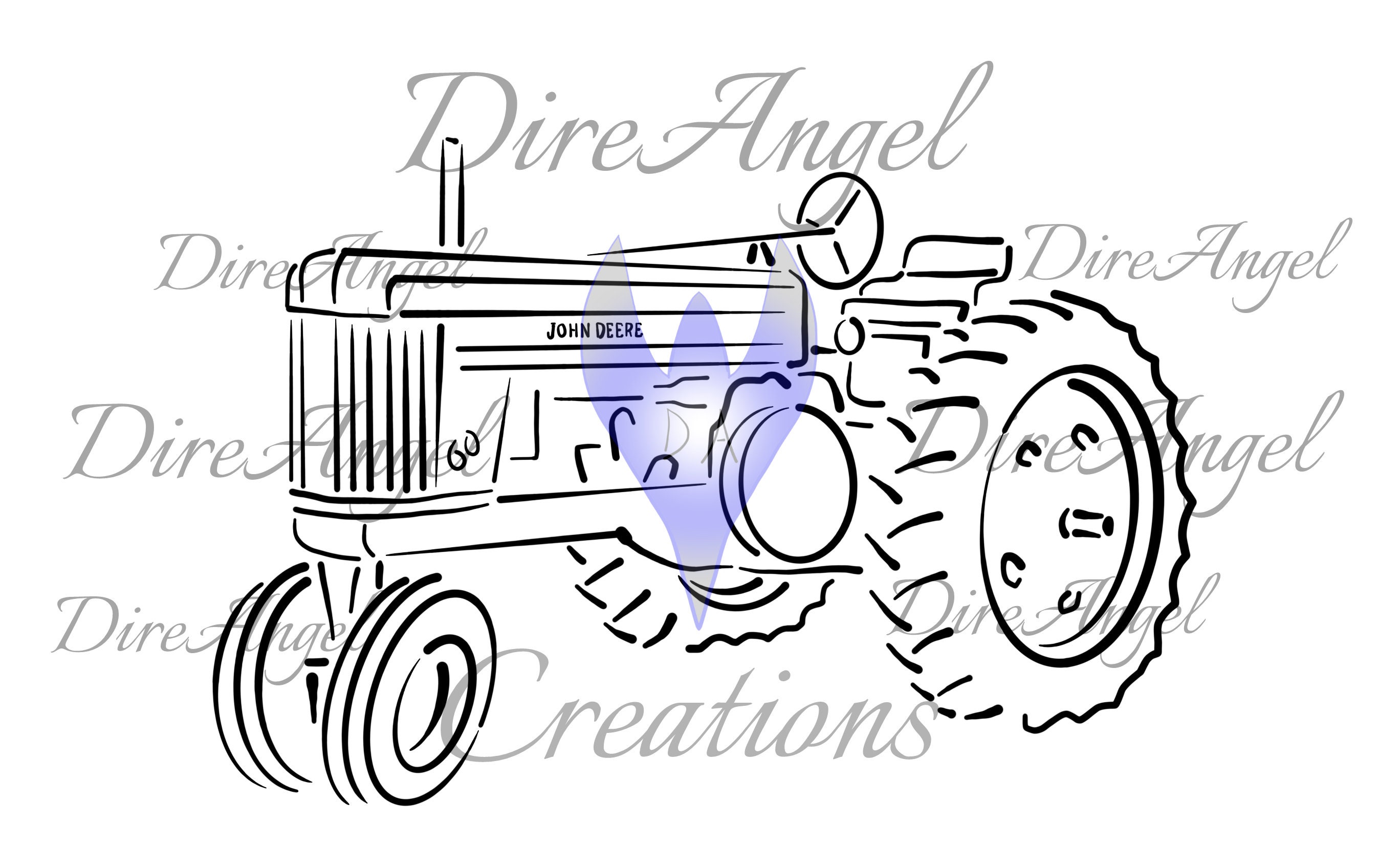 John Deere 60 Tractor SVG File for V Carve on CNC Routers - Etsy