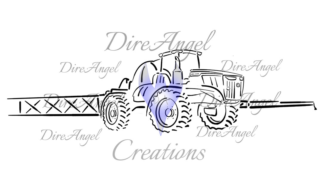 John Deere 600R Self Propelled Sprayer SVG File for V Carve CNC Router ...