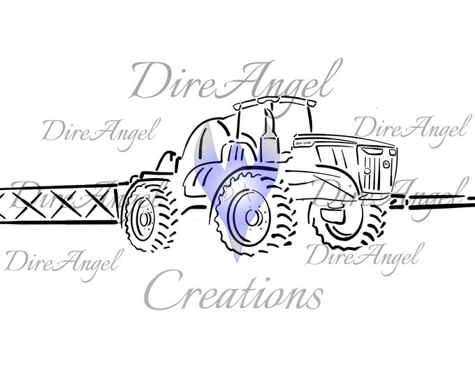 John Deere 600R Self Propelled Sprayer SVG File for V Carve CNC Router ...
