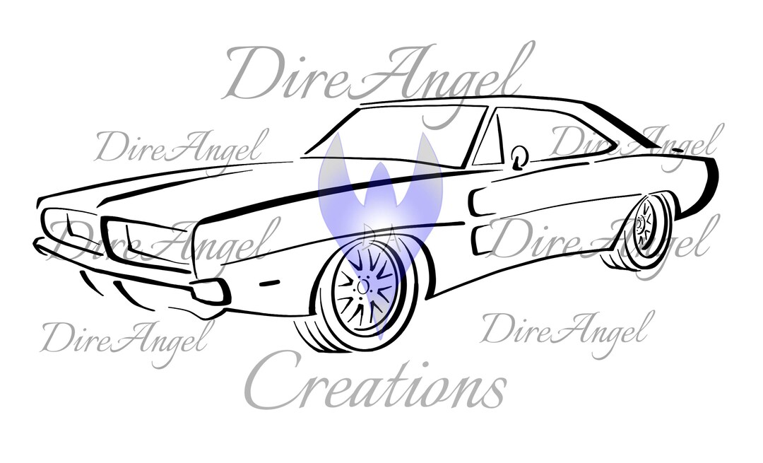 1969 Charger SVG DXF Files CNC Router Machine Software - Etsy