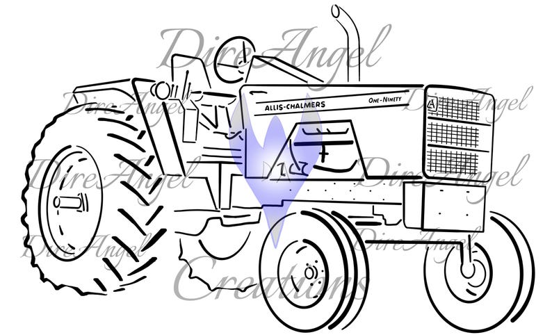 Allis Chalmers One-ninety 190 Tractor SVG DXF Files for Cnc Machine ...