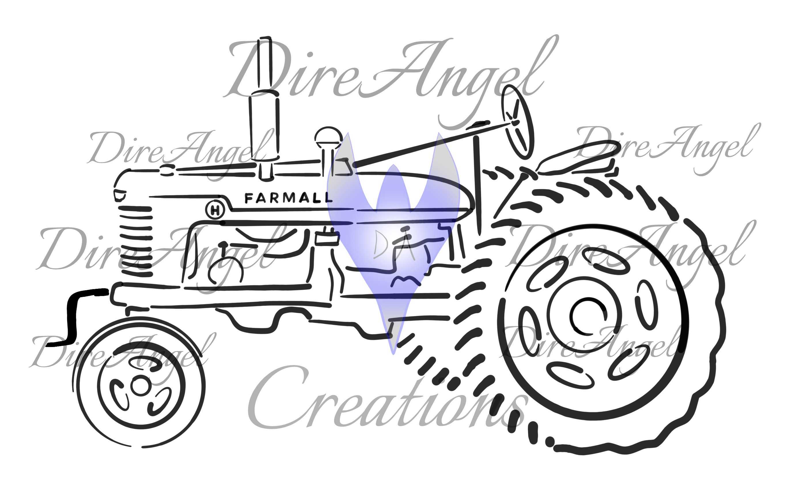 Farmall H Tractor SVG File for V Carve CNC Router - Etsy