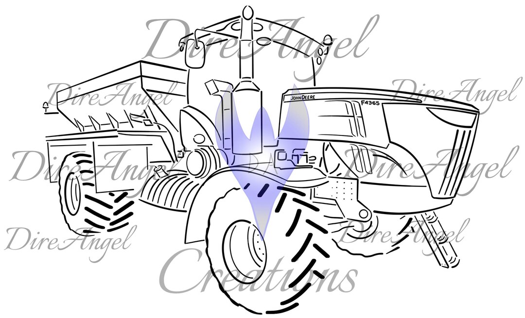 John Deere F4365 Dry Fertilizer Spreader SVG/DXF Files for CNC Machine ...