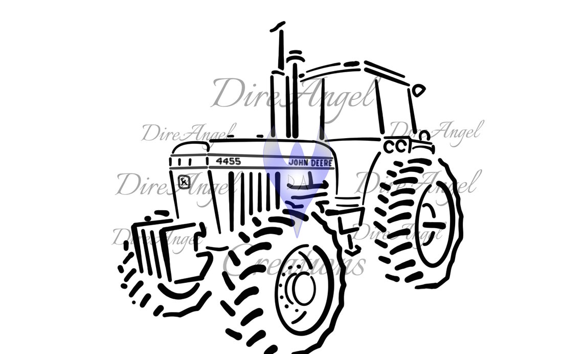 John Deere 4455 FWA Tractor SVG File for V Carve on CNC Router - Etsy