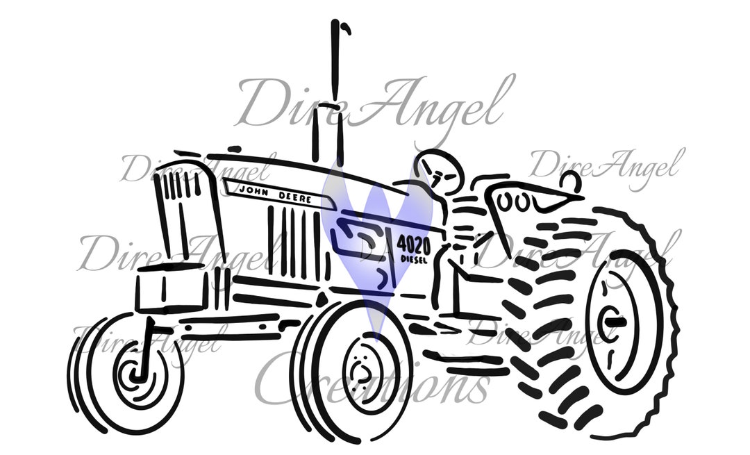 John Deere 4020 SVG File for Use in CNC Routers for V Carve - Etsy