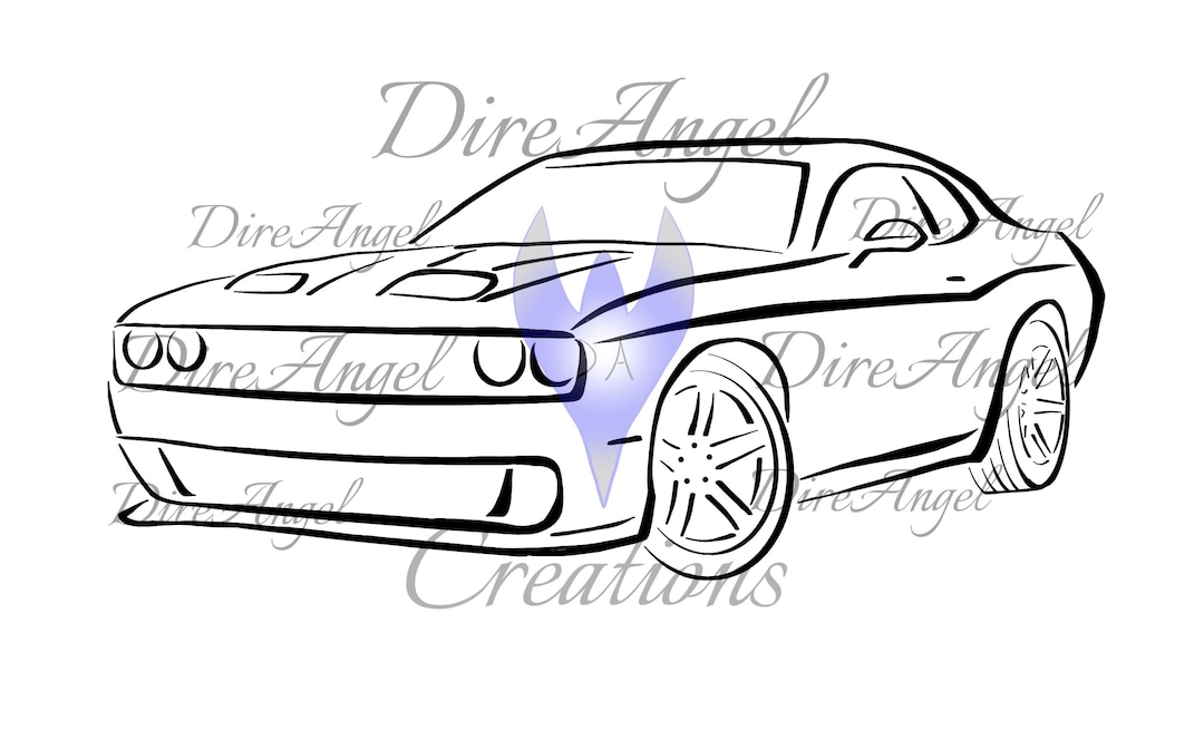 2020 Dodge Challenger RT SVG DXF Files for Cnc Machine Software - Etsy