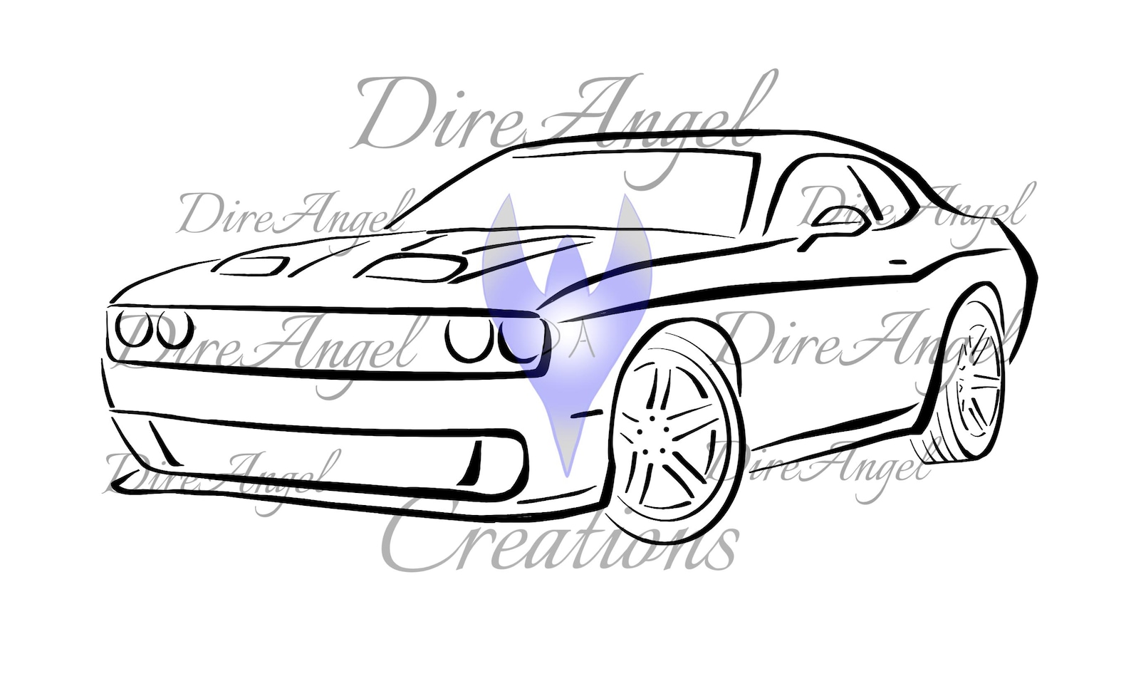 2020 Dodge Challenger RT SVG DXF Files for Cnc Machine Software - Etsy