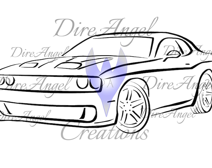 2020 Dodge Challenger RT SVG DXF Files for Cnc Machine Software - Etsy