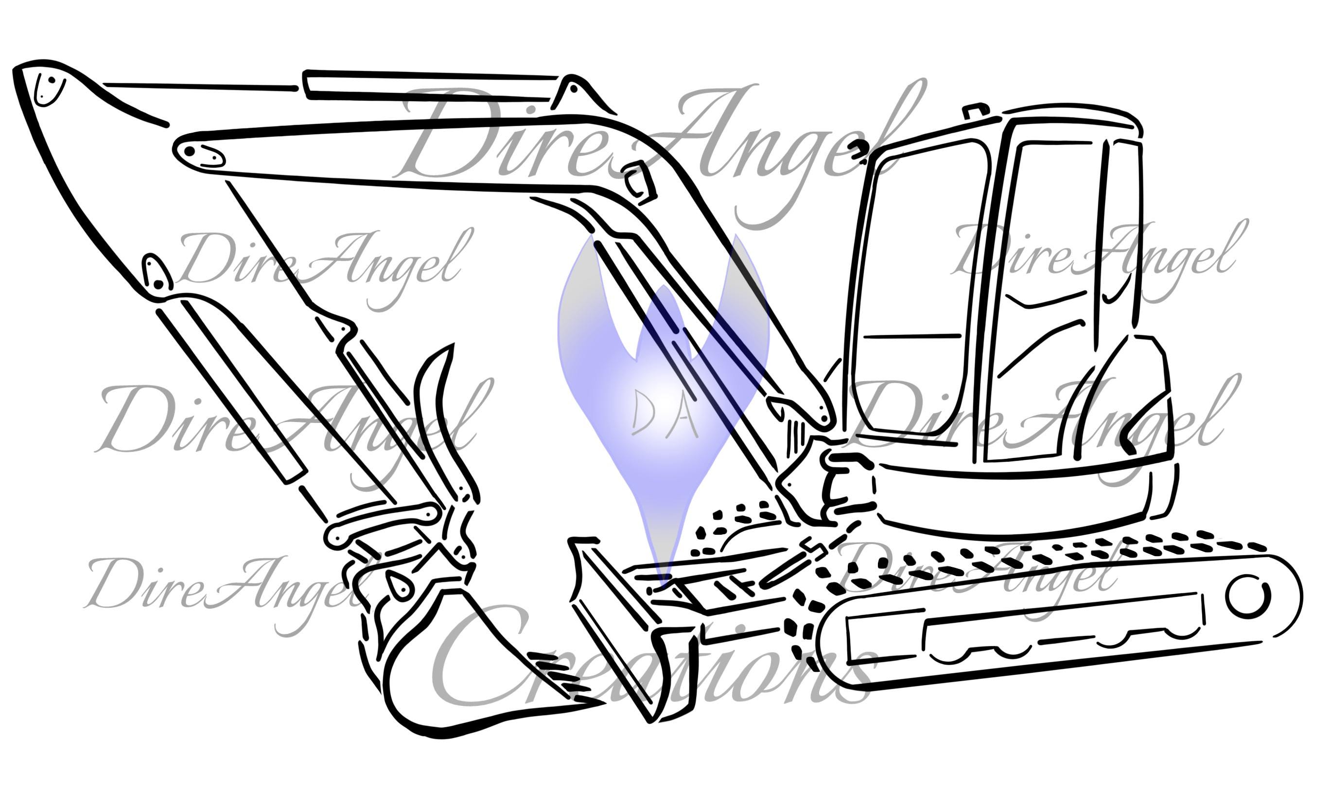 Kubota Mini Excavator Svg/dxf Files for Cnc Machine Software - Etsy