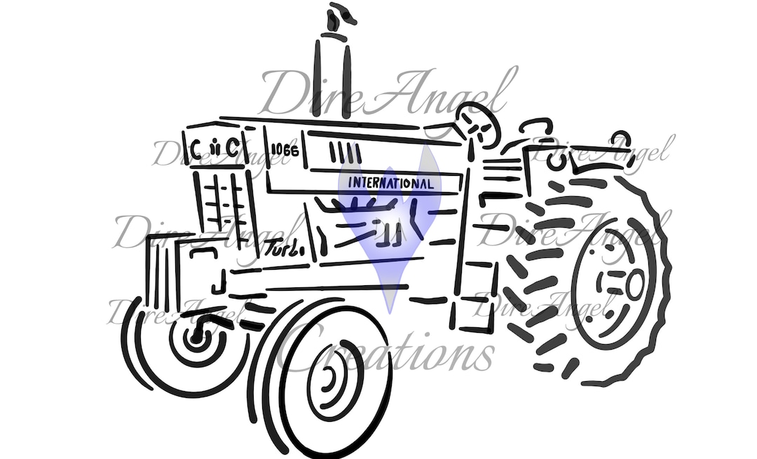 International 1066 Turbo Tractor SVG File for V Carve on CNC Routers ...