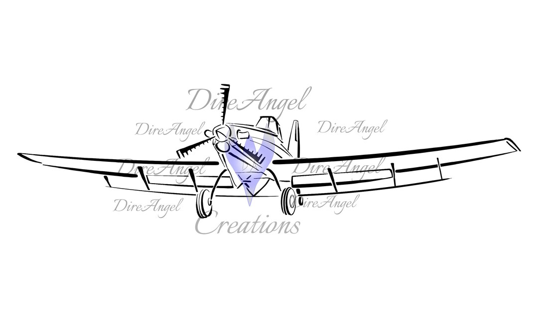 Air Tractor Crop Duster Spray Plane Svg Dxf Files for Cnc Machine ...