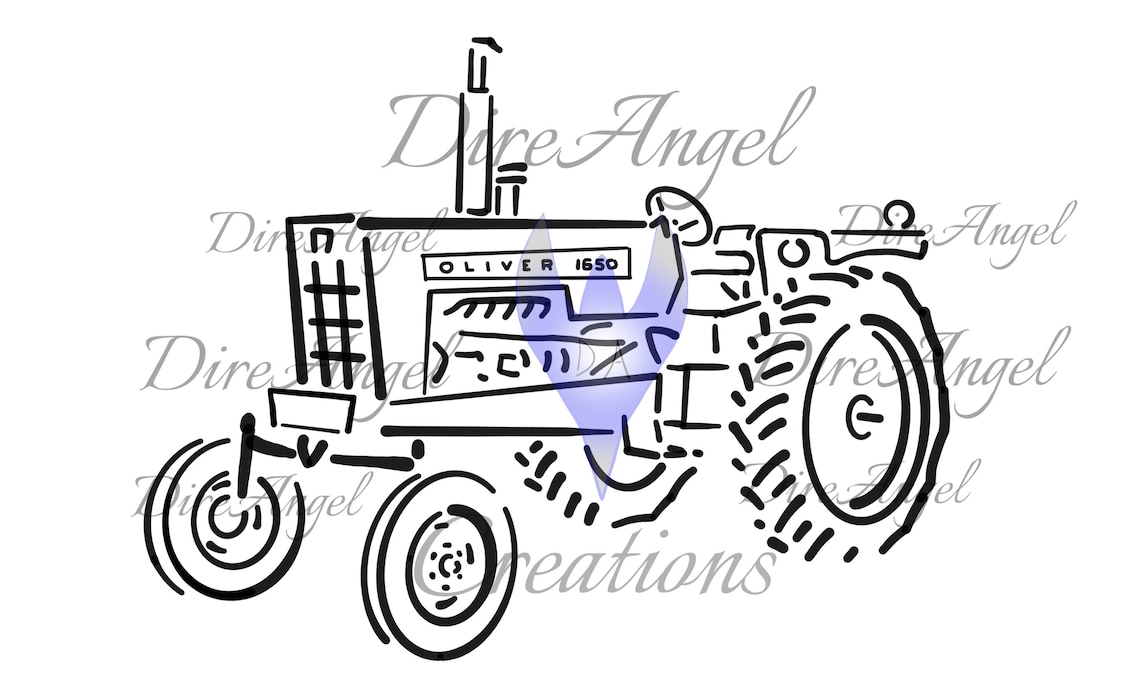 1965 Oliver 1650 Tractor SVG File for V Carve on CNC Router - Etsy