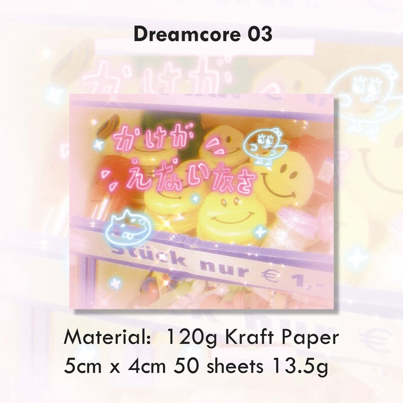 Dreamcore Japanese Series - Memo Sticker 50 Sheets - Mini Japanese ...