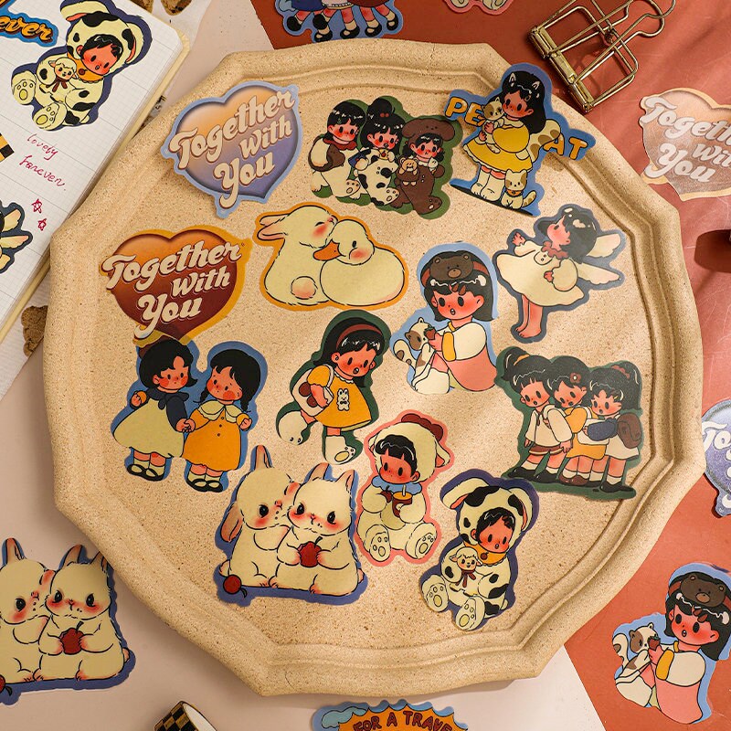 30 Pcs Cute Sticker Pack Together With You Series High Quality PET ...