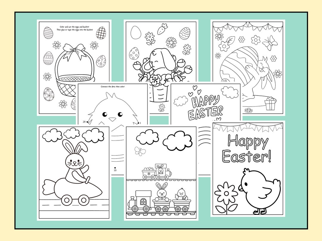 Easter Coloring Activity Printable Book! - Etsy