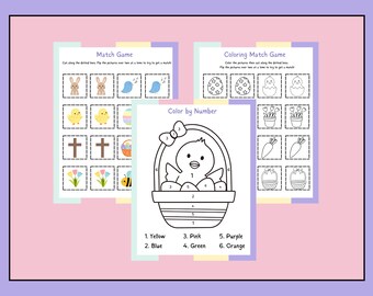 Easter Coloring Activity Printable Book! - Etsy
