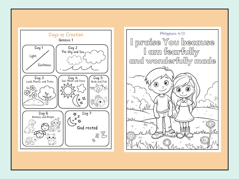 Bible Verse Printable Coloring Book - Etsy