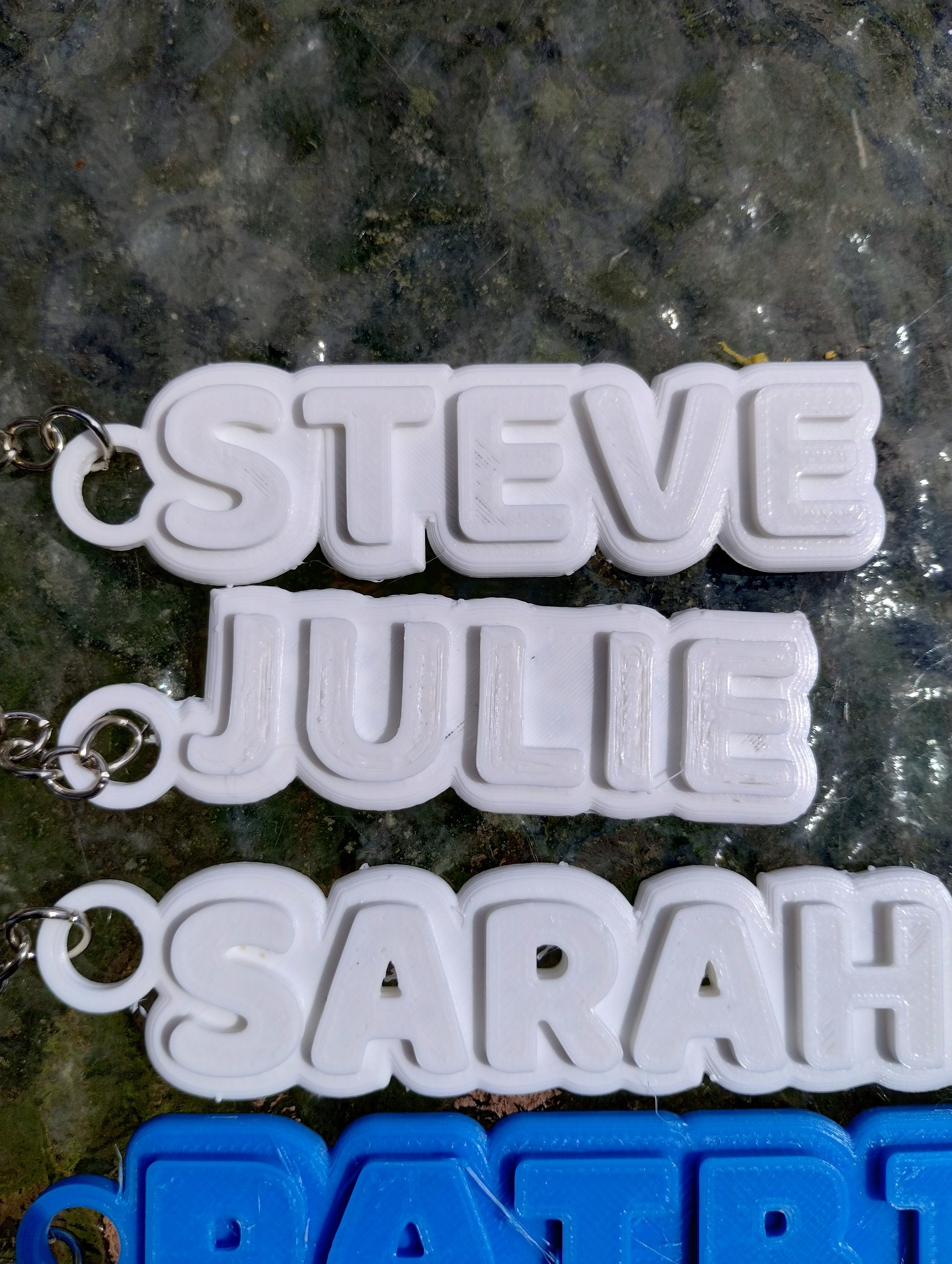 3d Printed Keychain Personalized Keychain Multicolored Keychain Name ...
