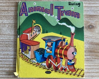 Animal Train Book - Etsy