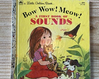 Vintage Bow Wow Meow the First Book of Sounds Little Golden - Etsy