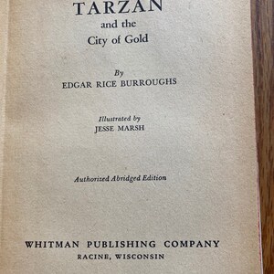 Tarzan and the City of Gold * Edgar Rice Burroughs * Jesse Marsh ...