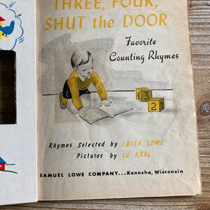 Three, Four, Shut the Door * Favorite Counting Rhymes * Edith Lowe * Lu ...