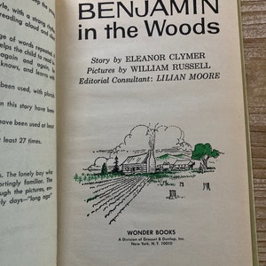 Benjamin in the Woods Easy Reader Eleanor Clymer William Russell Wonder ...