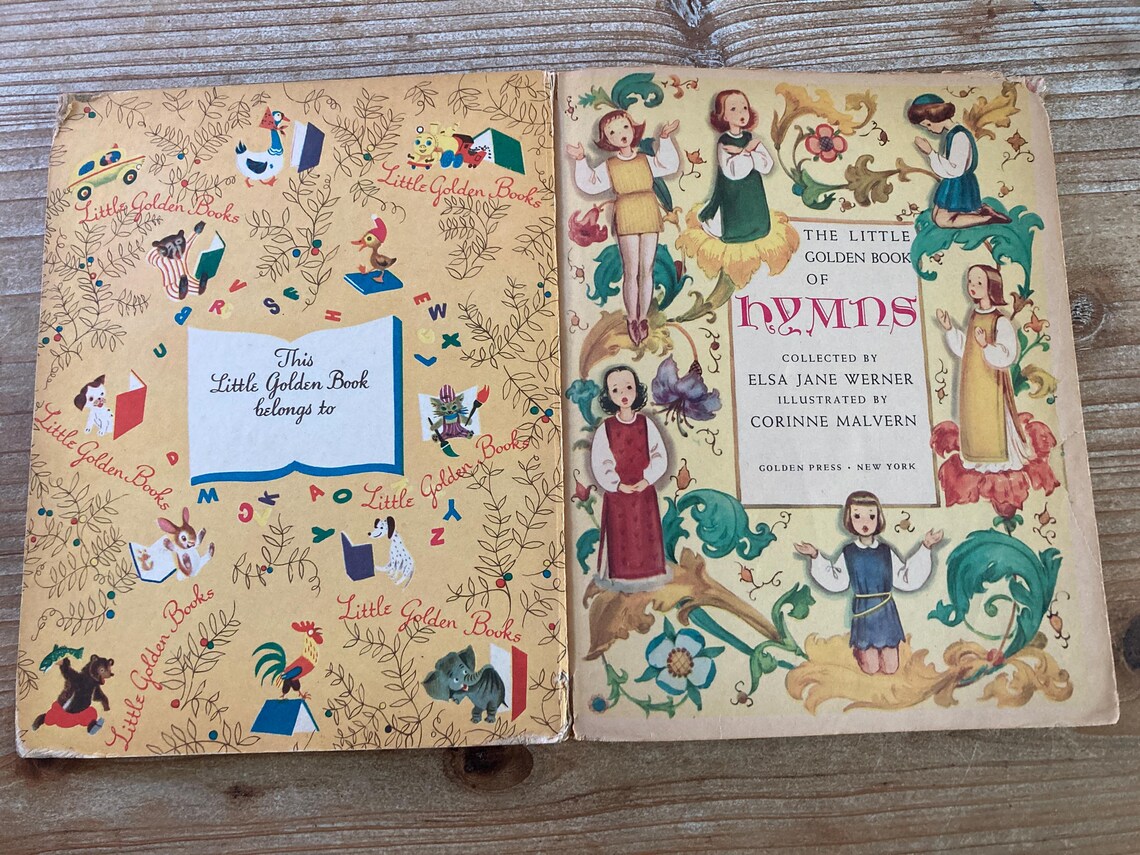 The Little Golden Book of Hymns * Elsa Jane Werner * Corinne Malvern ...