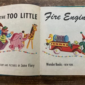 The Too Little Fire Engine, Jane Flory, Wonder Books, 1950, Vintage ...