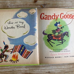 Gandy Goose * Leon Jason * Ruth Ruhman * Wonder Books * 1957 * Vintage ...