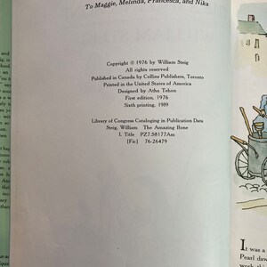The Amazing Bone * Caldecott Honor * William Steig * Farrar, Strauss ...
