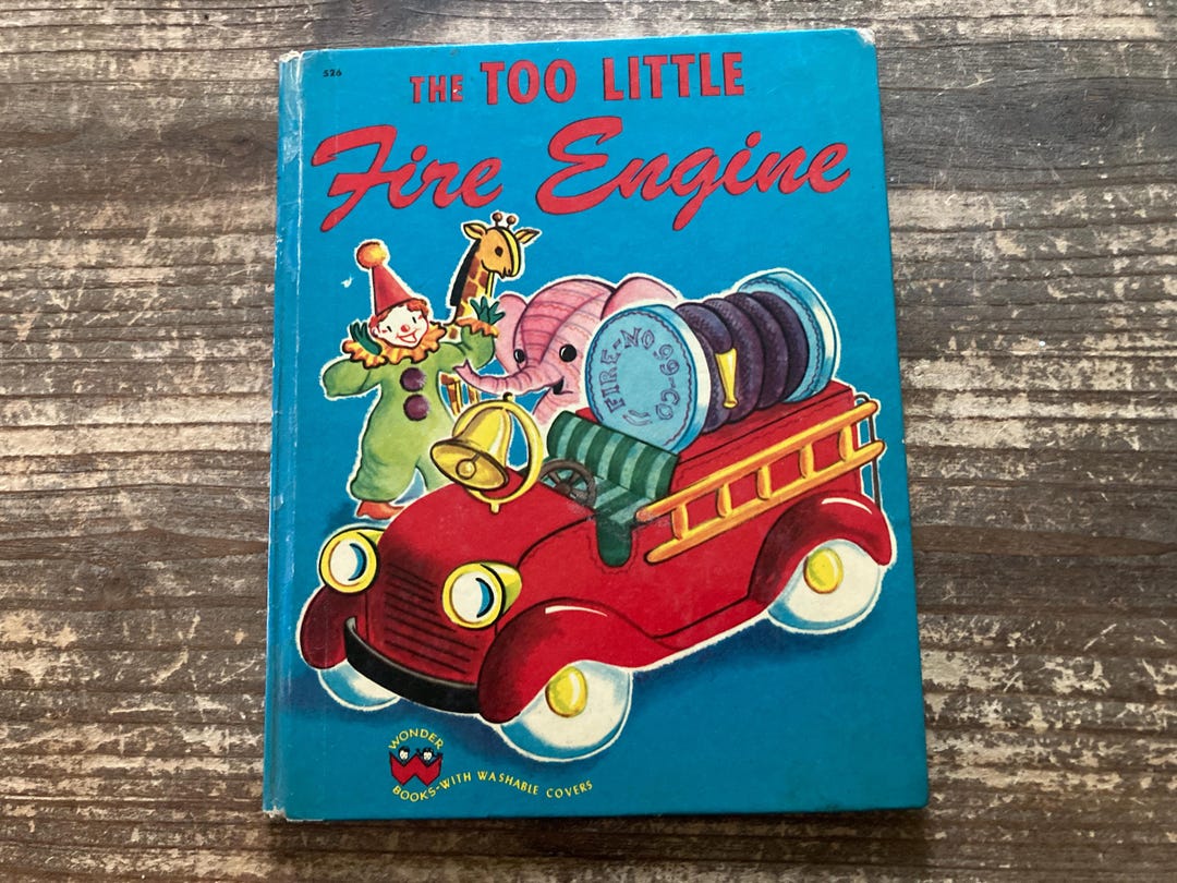 The Too Little Fire Engine, Jane Flory, Wonder Books, 1950, Vintage ...