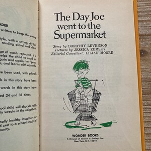 The Day Joe Went to the Supermarket Easy Reader Dorothy Levenson ...
