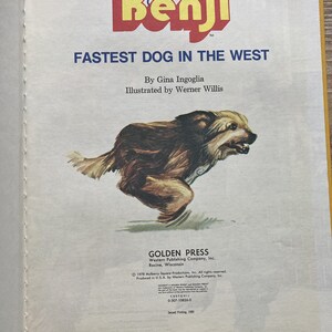 Joe Camp's Benji * Fastest Dog in the West * A Golden Book * Gina ...
