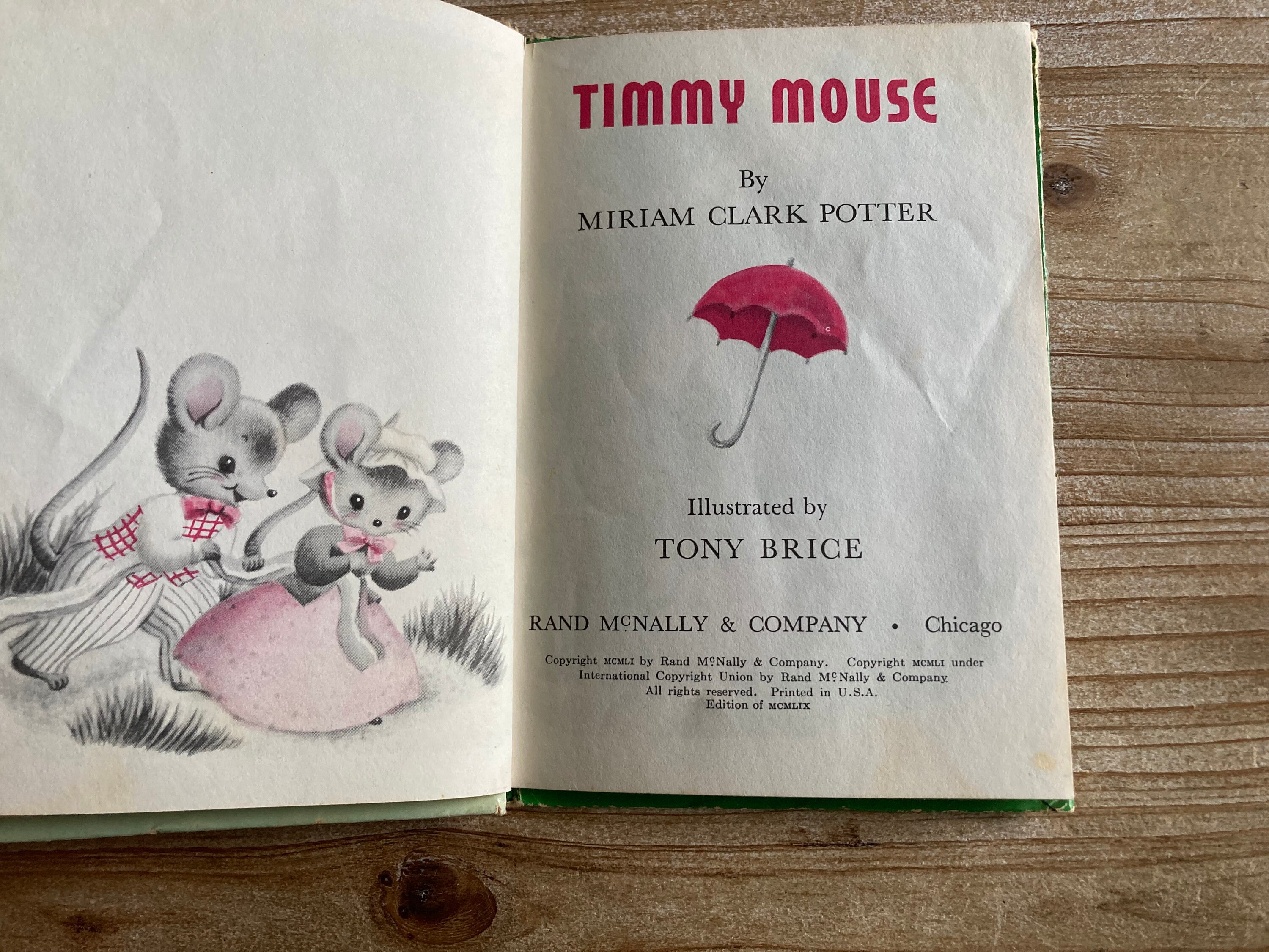 Timmy Mouse * Junior Elf Book * Miriam Clark Potter * Tony Brice * Rand ...