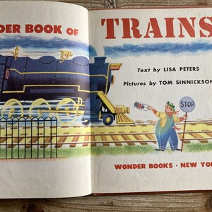 The Wonder Book of Trains Lisa Peters Tom Sinnickson - Etsy