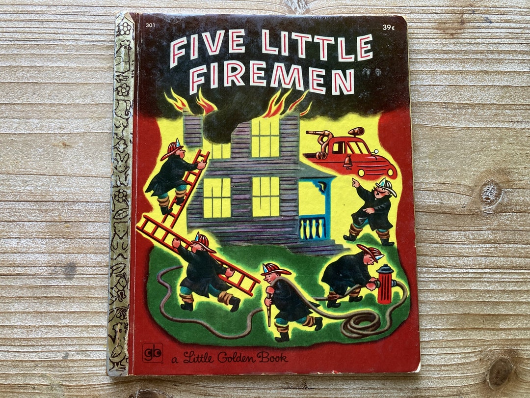 Five Little Firemen A Little Golden Book Margaret Wise - Etsy